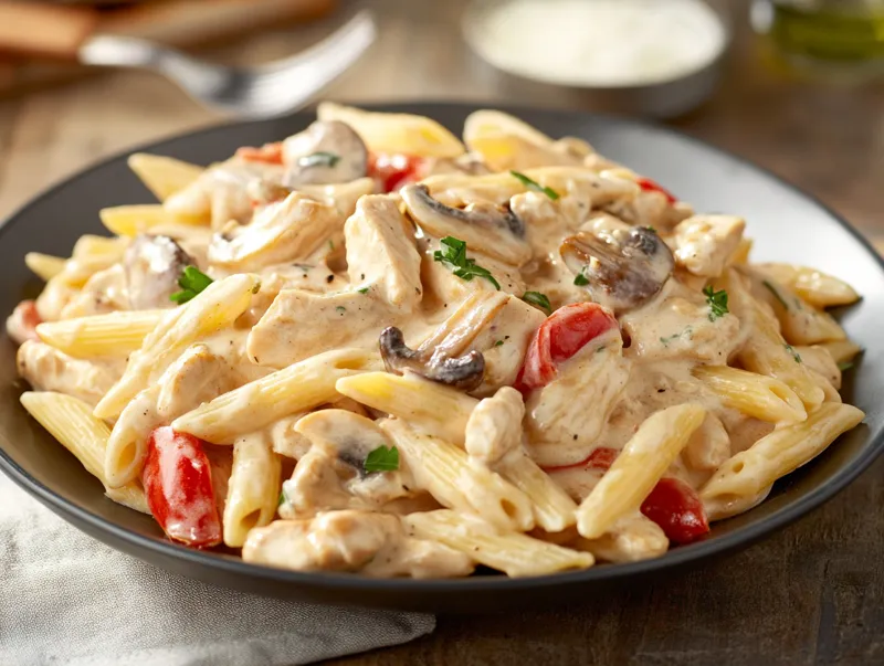 Pasta med kyckling och svamp | Gustavs Kitchen